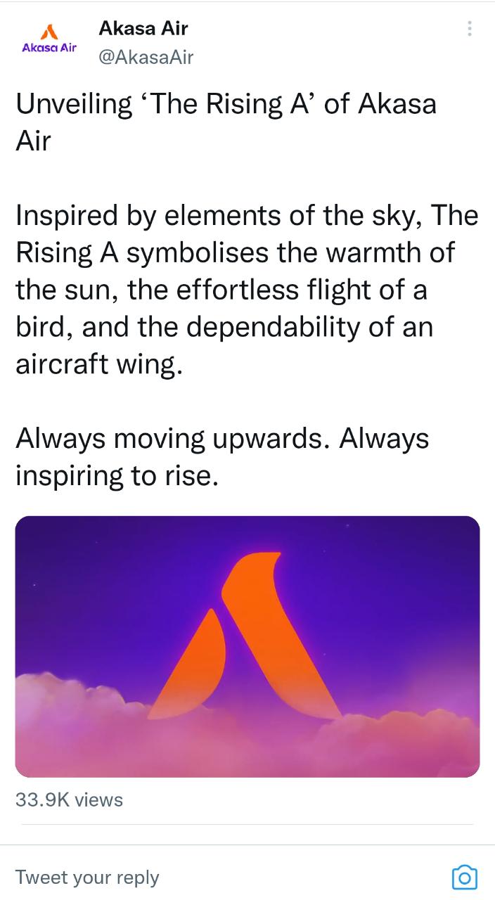 AKASA AIR - India's Newest Airline unveils its logo and livery ...