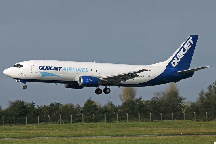 Quickjet, a new Cargo Airline in India gets delivery of the first B737F
