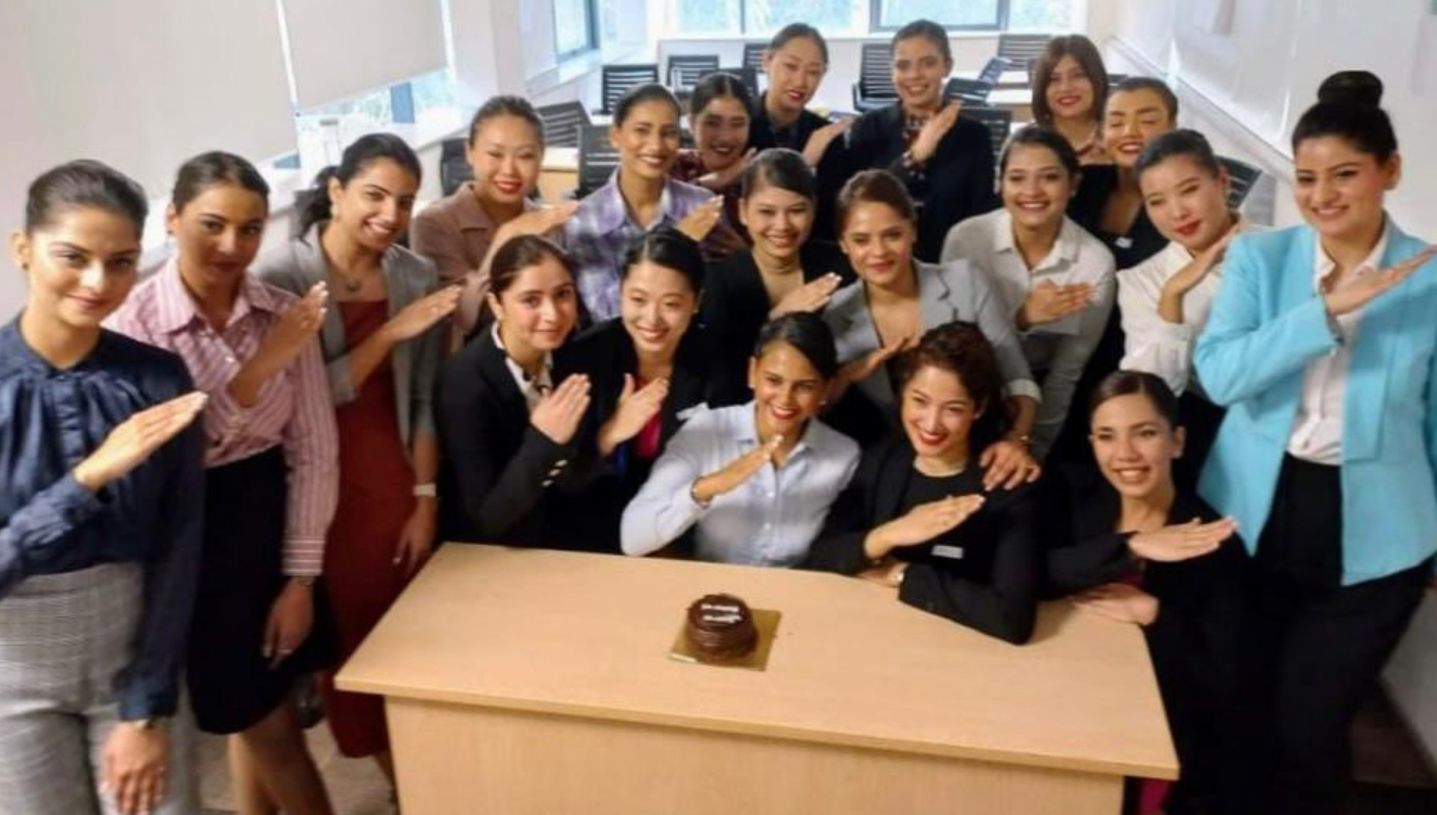 Jet Airways shared pics of the first Batch of New Cabin Crew that ...