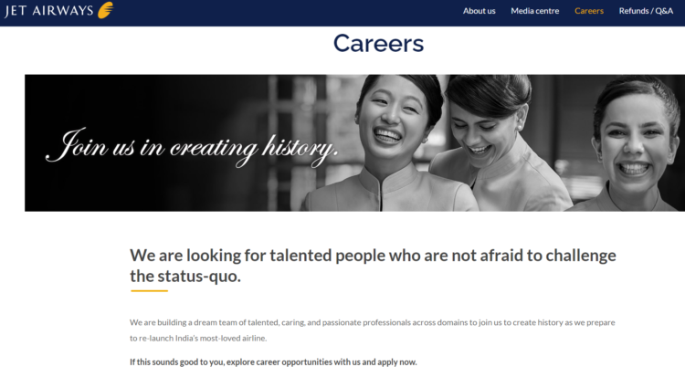 Jet Airways Launches New Careers Page, Hiring for Multiple Positions ...