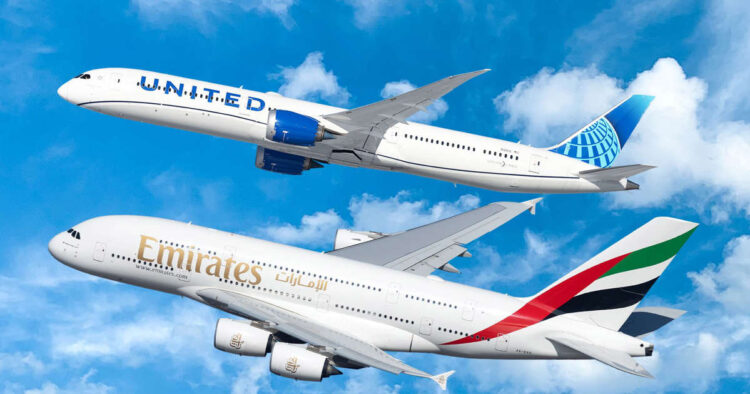 United Airlines and Emirates airline declare new codeshare