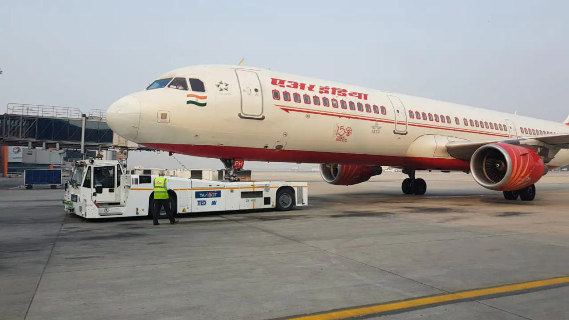 At Delhi and Bengaluru Airport, Air India will operate Taxibot for A320s