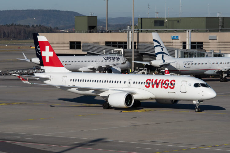 Swiss A220 Makes Emergency Landing in Friedrichshafen, Germany ...