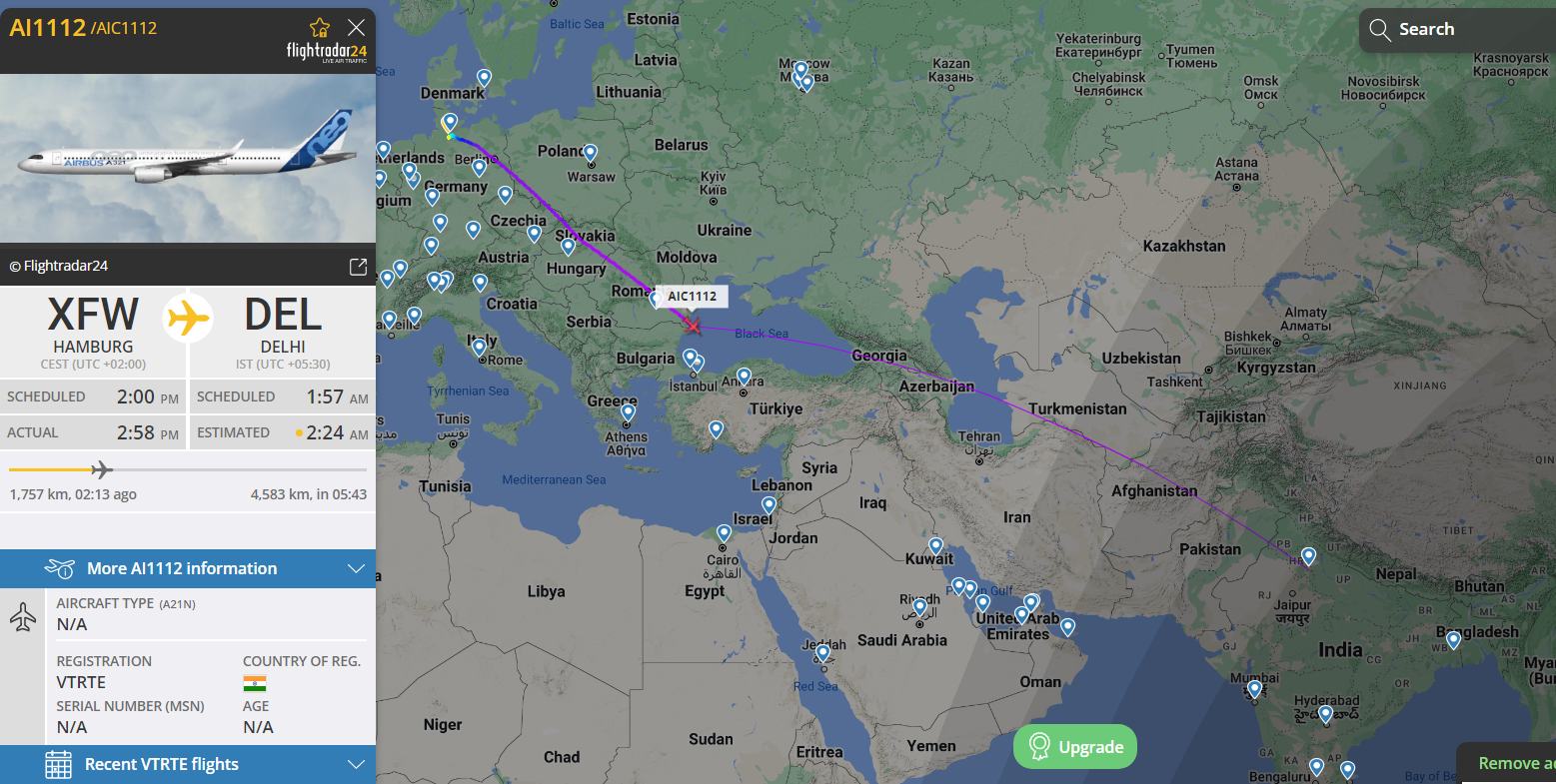 Air India Final and New Airbus A321neo Departs from Germany - Aviation A2Z