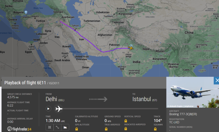 IndiGo Boeing 777 painted in its livery made first commercial flight ...