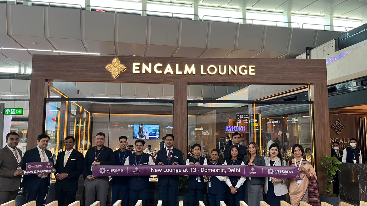 Vistara Partners with Encalm Lounge at T3 in Delhi Airport - Aviation A2Z