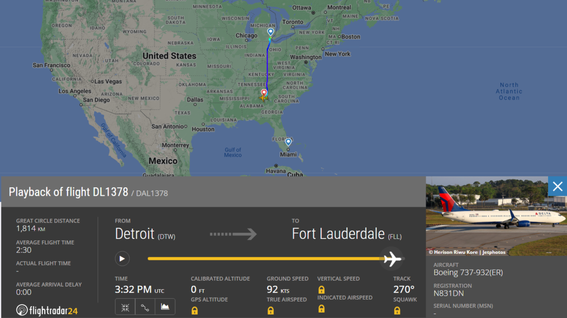 Delta Michigan to Florida Flight, Diverted to Atlanta amid Unruly ...