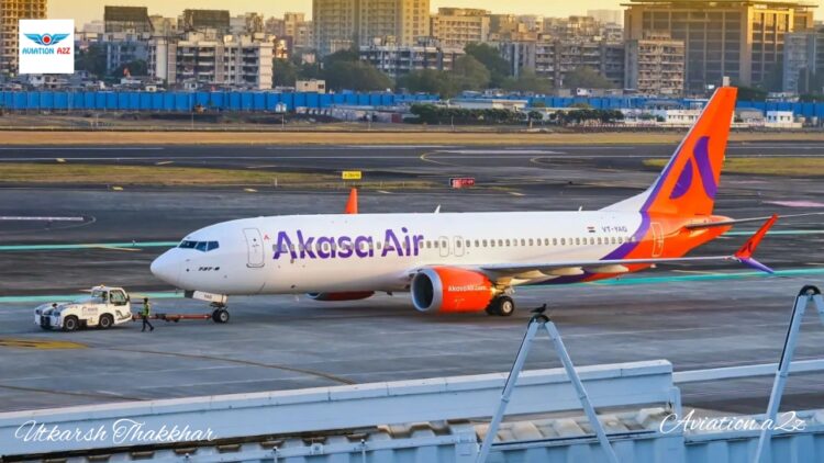 FIRST LOOK: Akasa Air New Boeing 737 MAX 8 200 in Full Livery ...