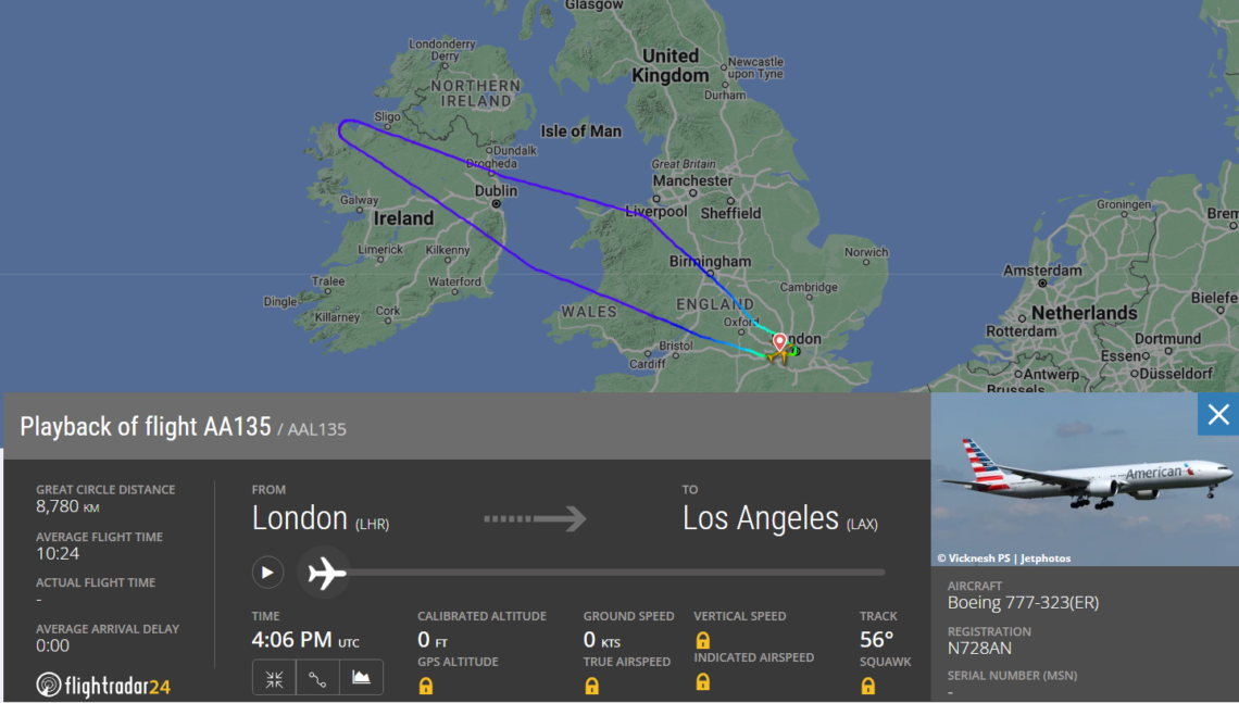 American Airlines London-Los Angeles Flight Diverted due to Toilet ...
