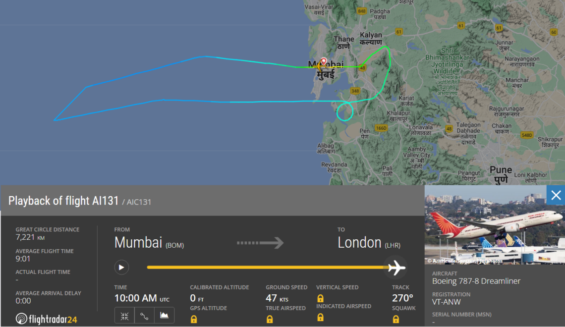 Air India Mumbai to London Flight Makes U-Turn Due to Engine Problem ...