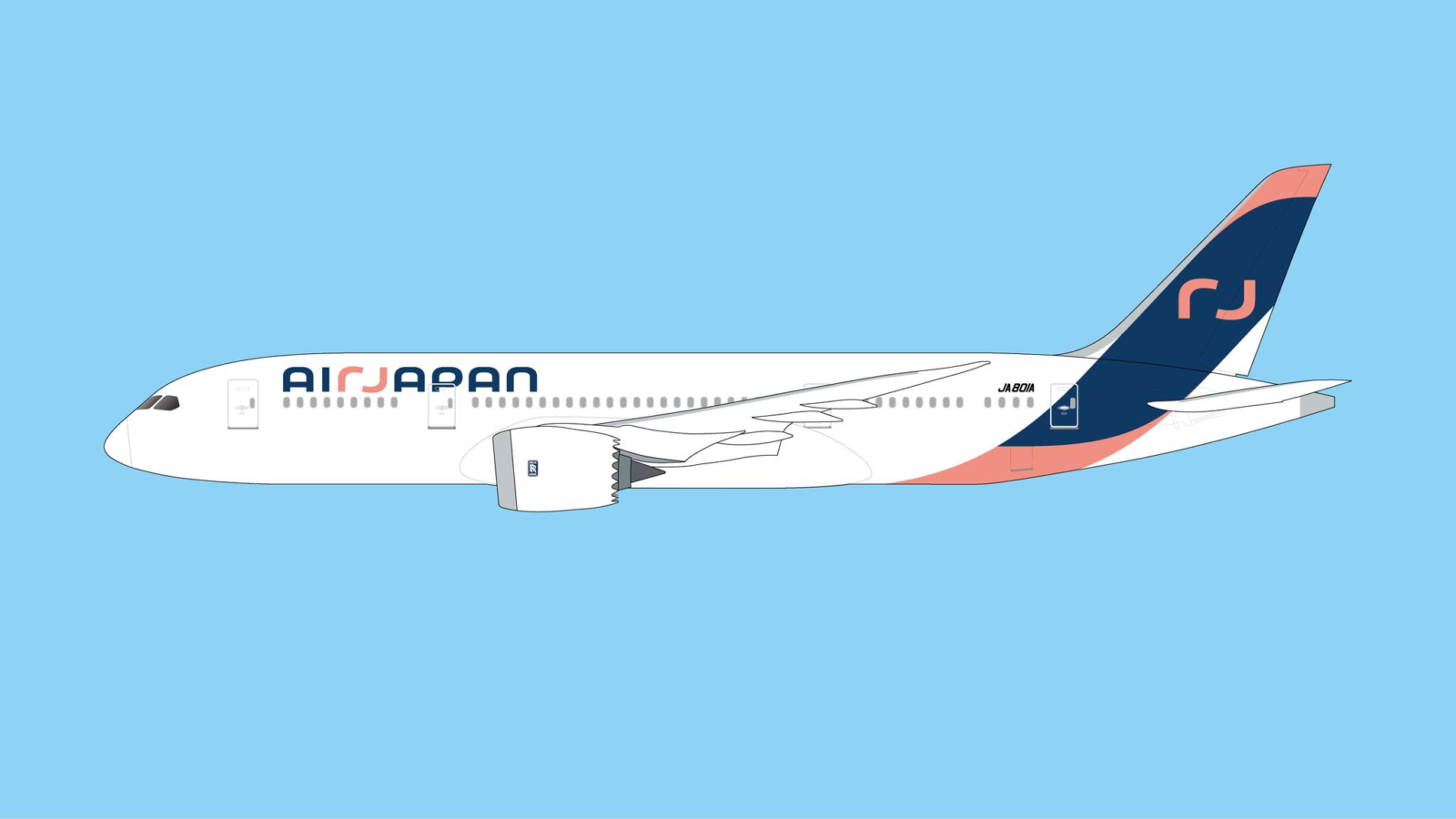 Air Japan First Boeing 787 with New Livery to Land in Tokyo on 26 Jan ...