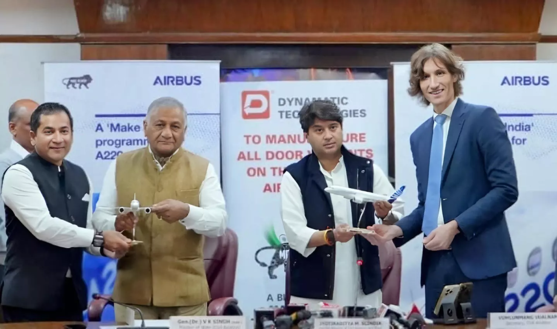 Airbus New Partnership with India's Dynamatic for Manufacturing A220 ...