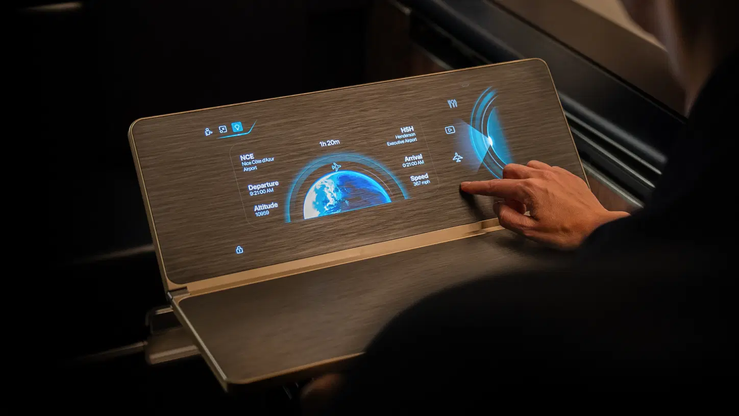 Lufthansa Technik Unveils New Interactive Fold-Up Tray - Aviation A2Z